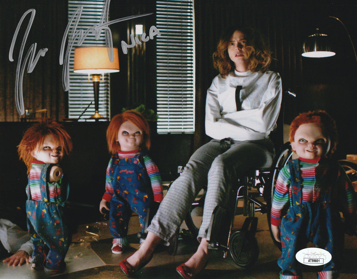 Fiona Dourif signed Childs Play 8x10 METALLIC paper JSA Chucky – DOTD Dist.