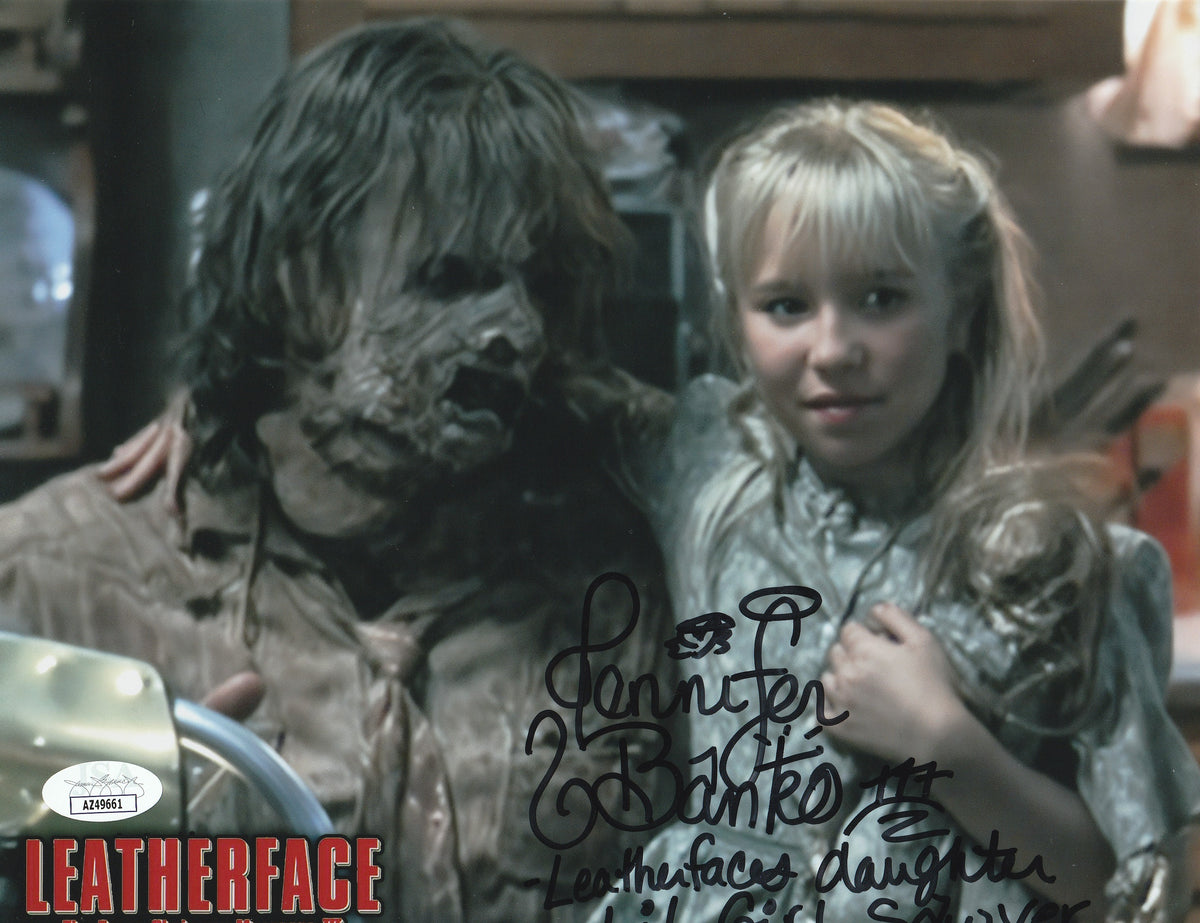 Jennifer Banko signed Leatherface 8x10 photo Comes with JSA sticker ...