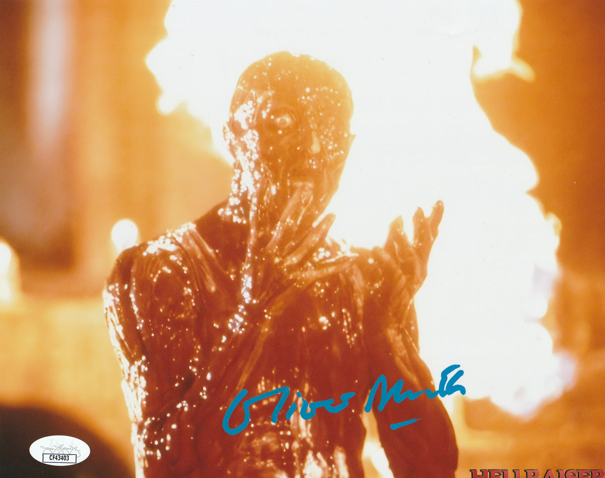 Hellraiser Oliver Smith Skinless Frank signed 8x10 JSA – DOTD Dist.