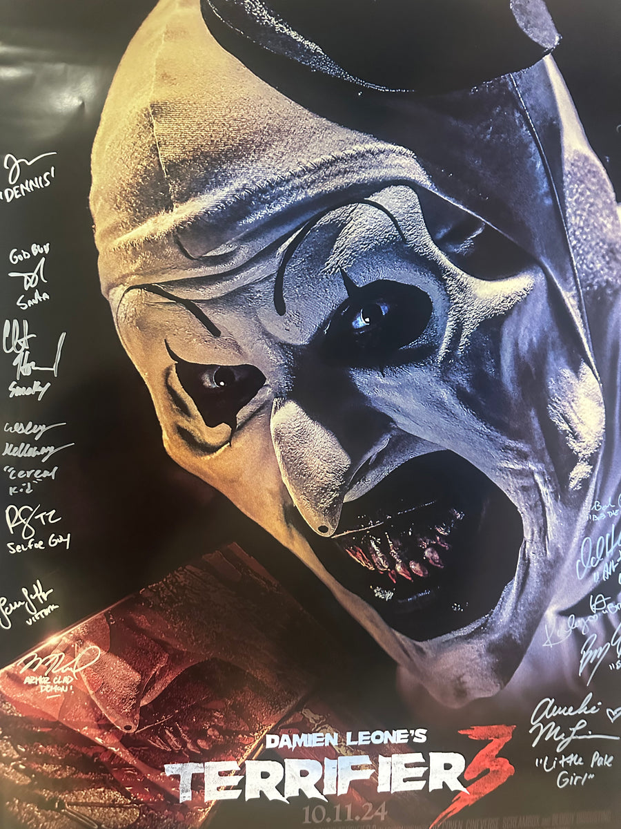 Terrifier 27x39 poster signed by 13 JSA original double sided – DOTD Dist.