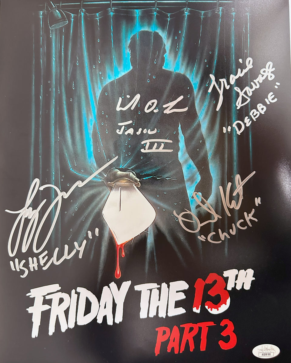 Friday The 13th Part 3 signed 11x14 poster JSA – DOTD Dist.