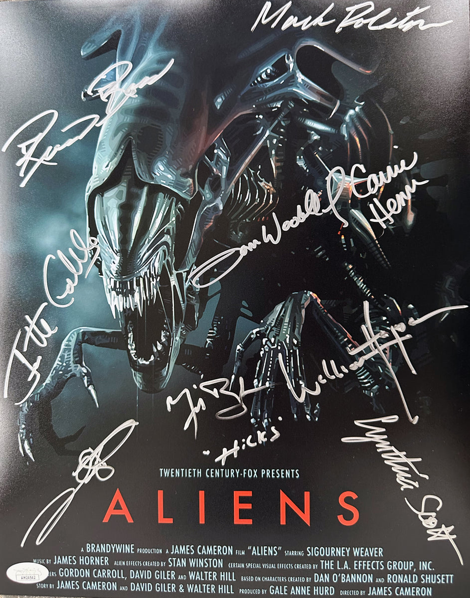 Aliens cast signed 11x14 poster JSA sticker signed by 9 – DOTD Dist.