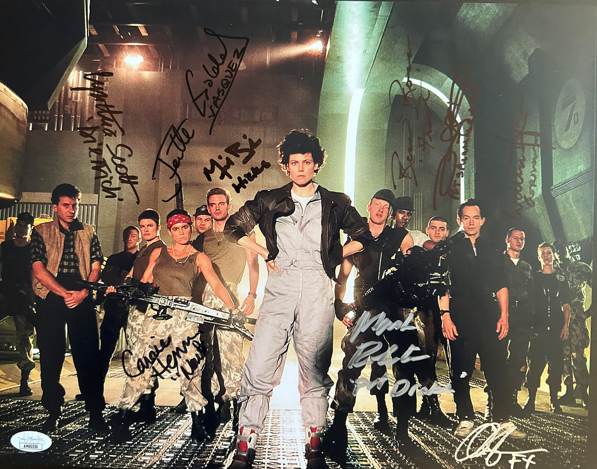 Aliens cast signed 11x14 poster JSA sticker signed by 9 – DOTD Dist.