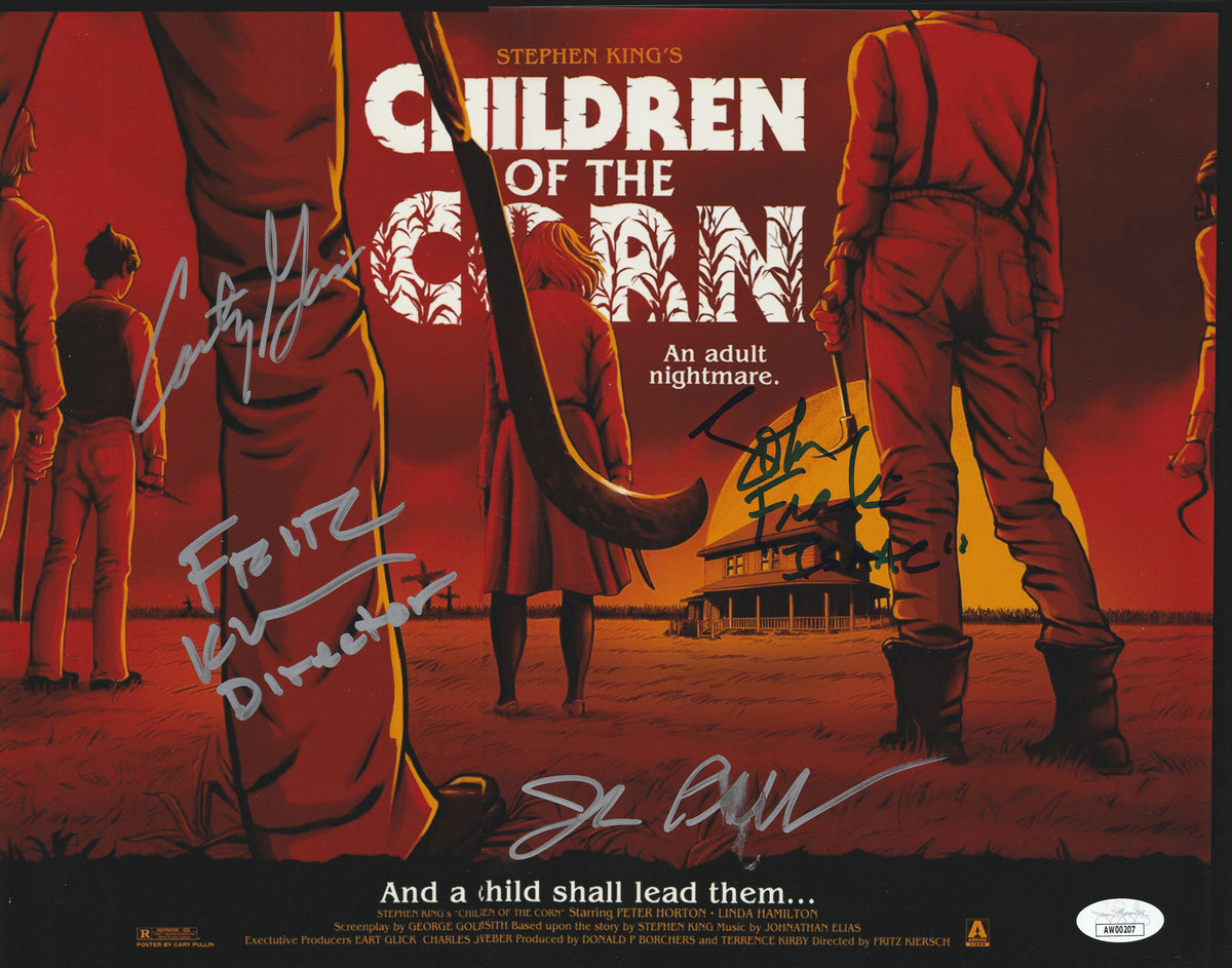 Children Of The Corn signed 11x14 poster JSA Signed by 4 – DOTD Dist.