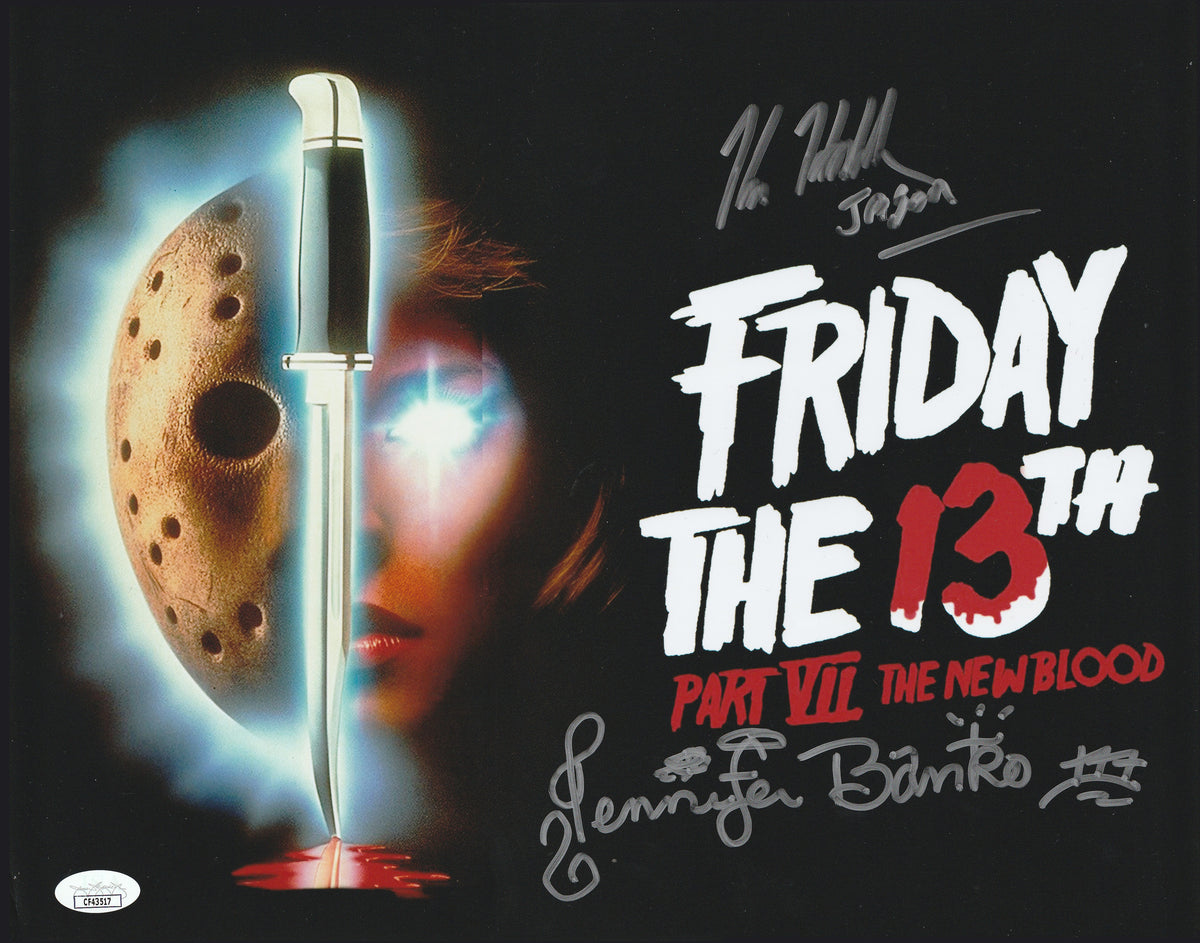 Kane Hodder and Jennifer Banko signed Friday The 13th Part 6 11x14 pho ...