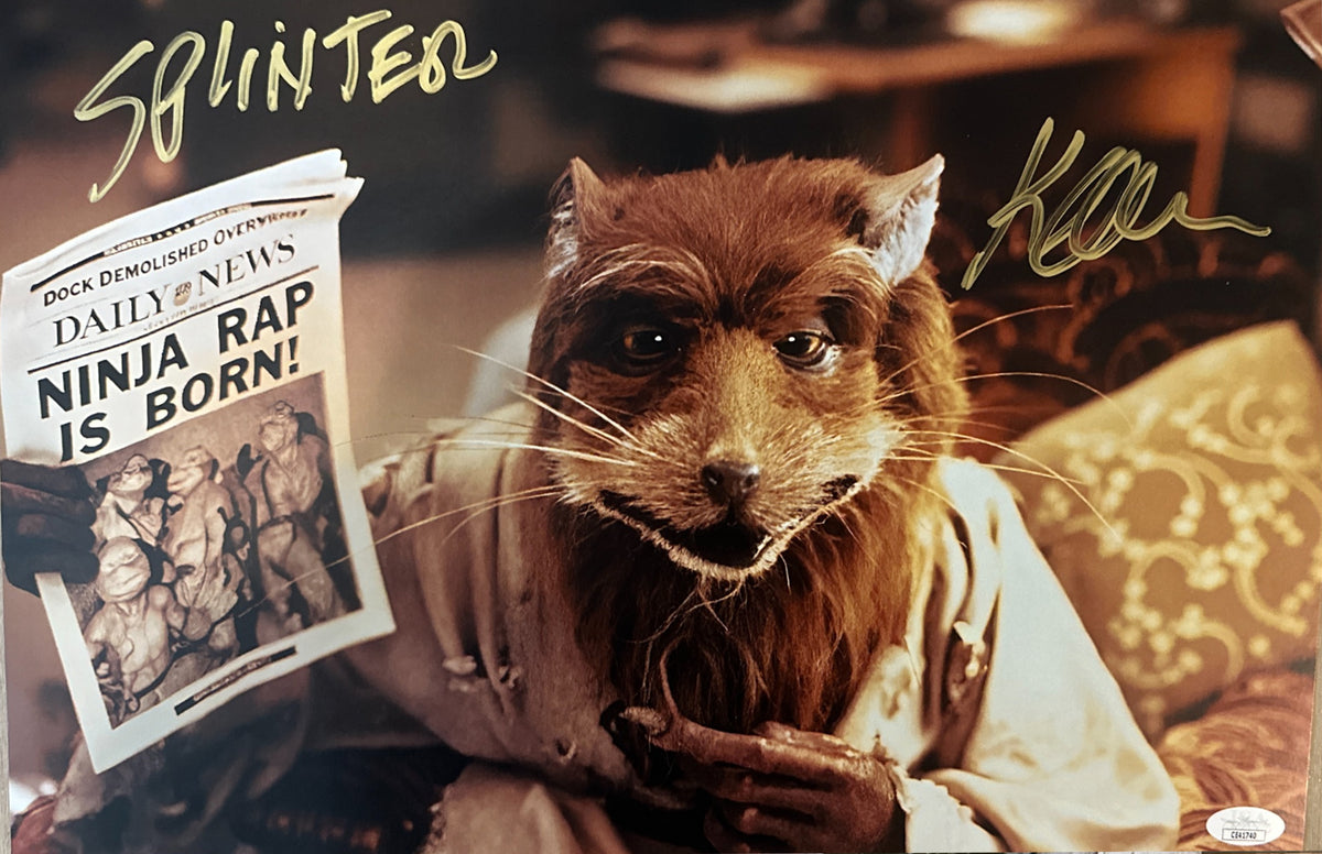 Teenage Mutant Ninja Turtles KEVIN KLASH signed 11x17 JSA Splinter ...
