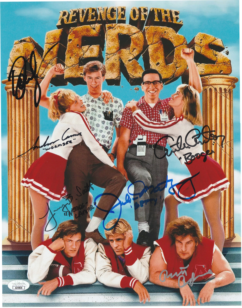 Revenge Of The Nerds cast signed 11x14 JSA Signed by 7 – DOTD Dist.