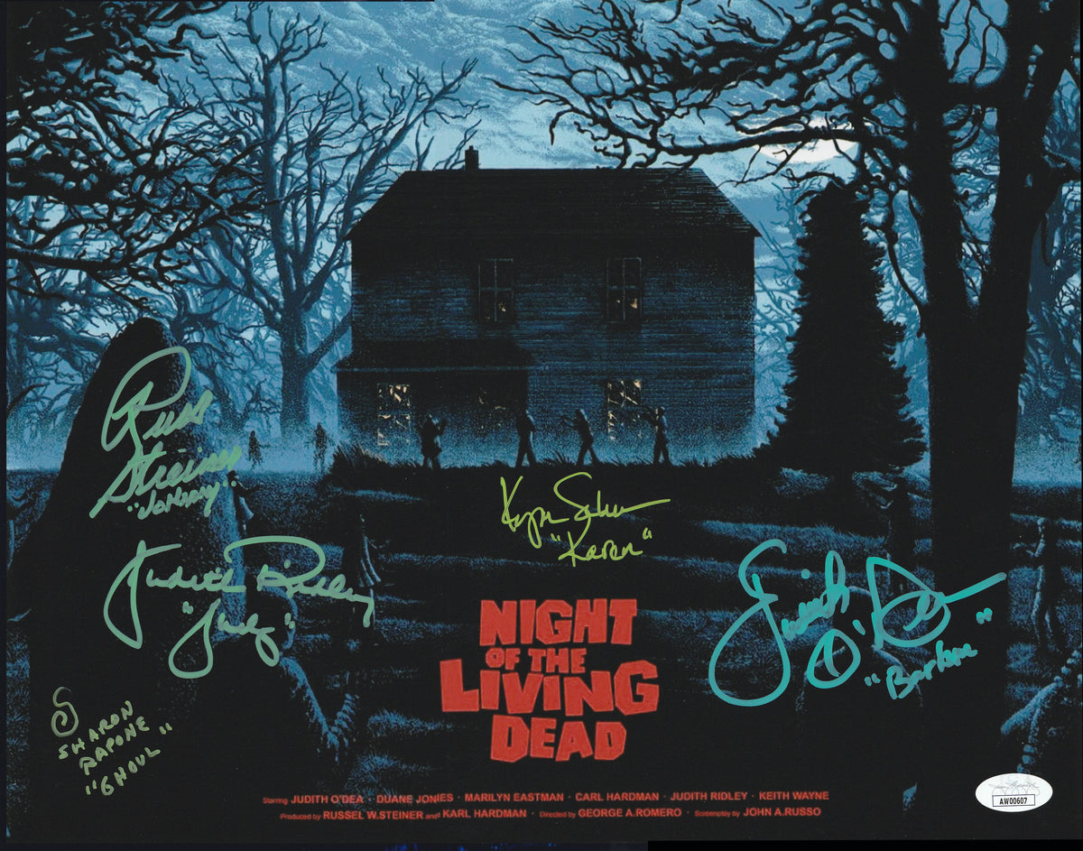 Night Of The Living Dead signed 11x24 poster Signed by 5 Comes with JS ...
