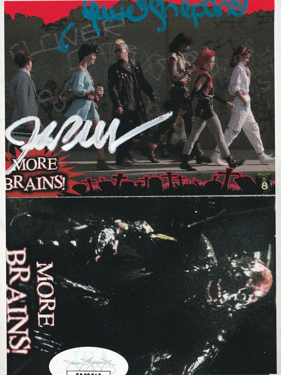 John Philbin Jewel Shepherd signed Return Of The Living Dead trading c ...