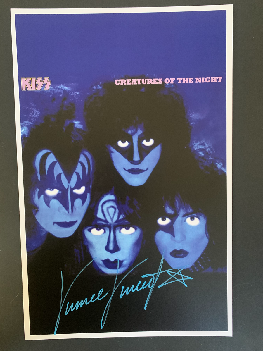 Vinnie Vincent signed 11x17 poster KISS. Creatures Of The Night – DOTD ...