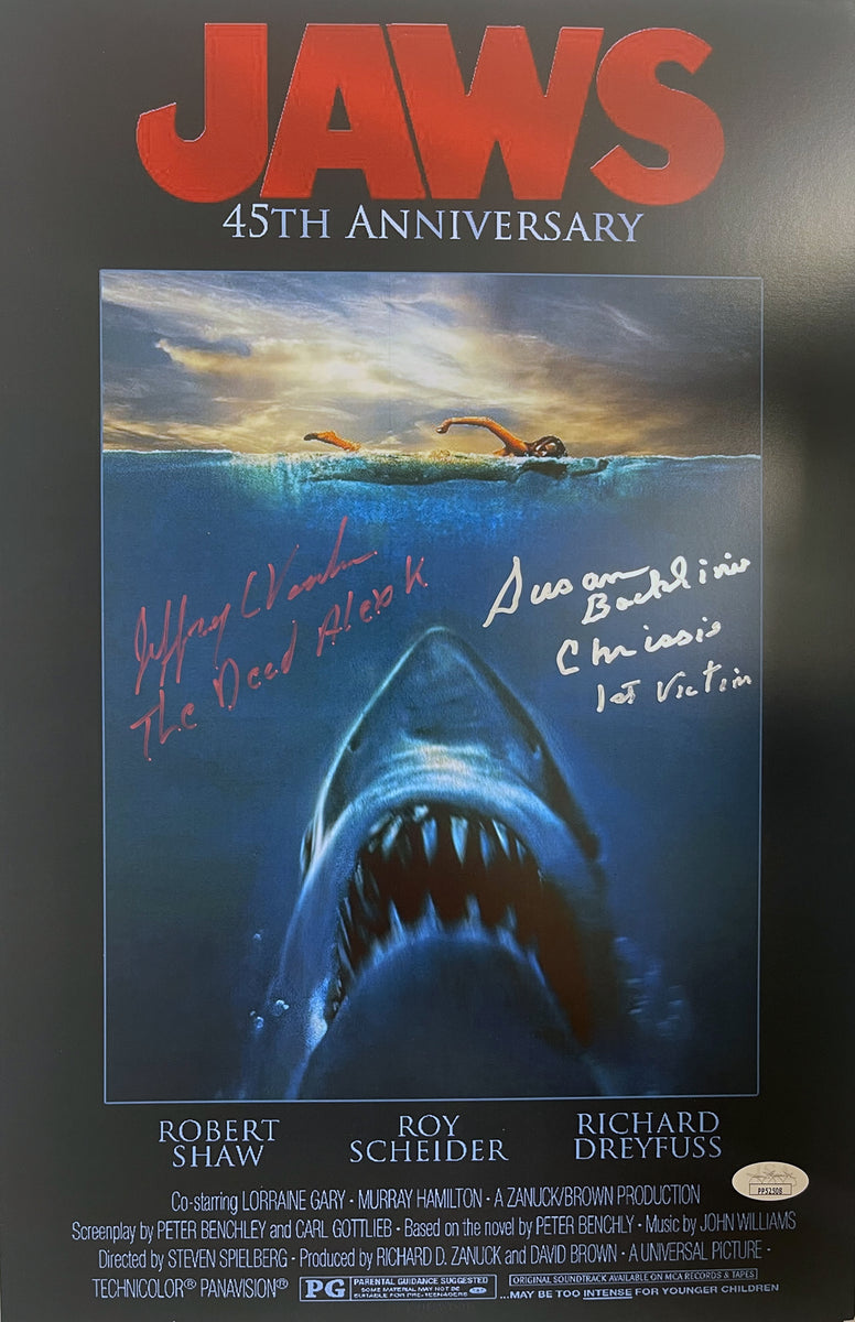 Jaws Susan Backlinie Jeffrey Voorhees signed 11x17 photo JSA sticker ...