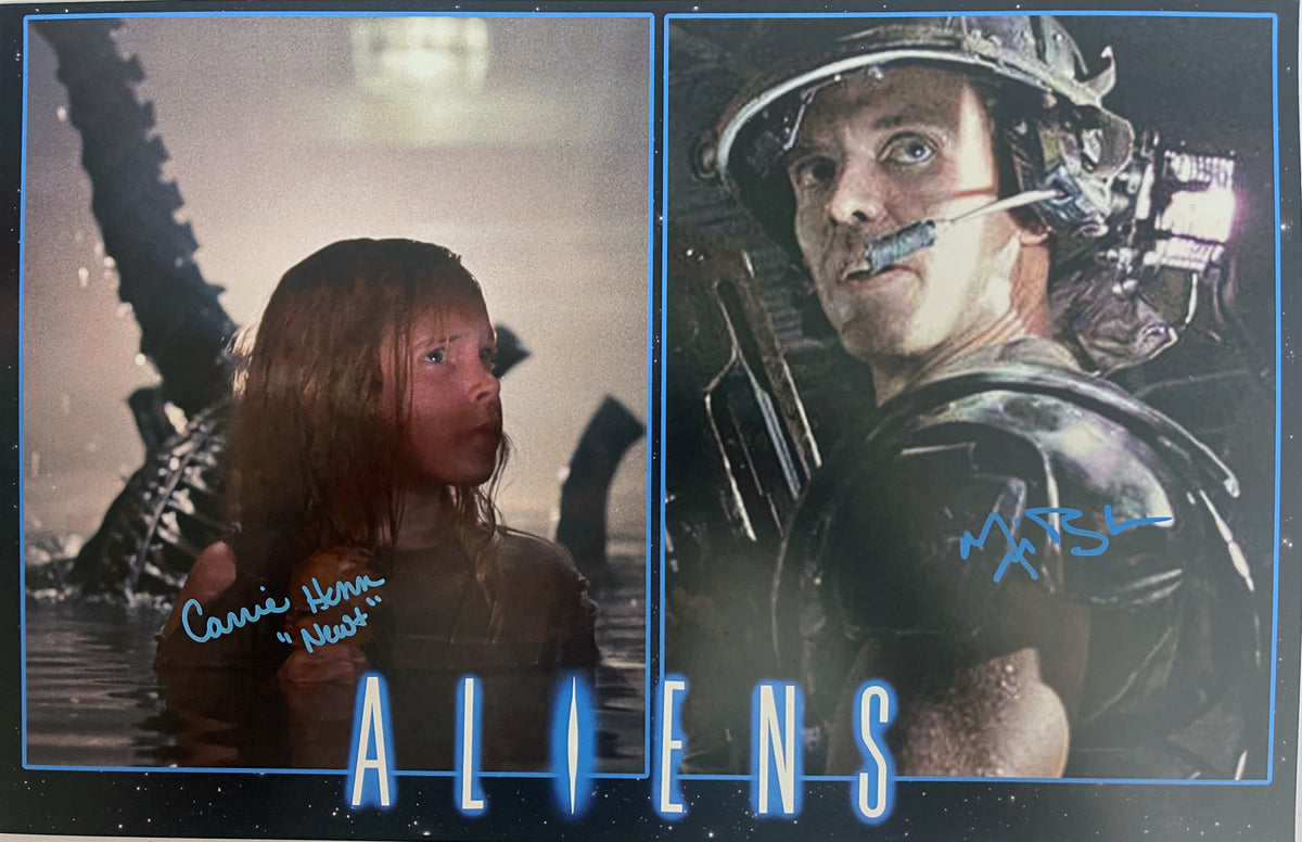 Aliens Michael Biehn Carrie Henn signed 11x17 poster LAST ONE – DOTD Dist.