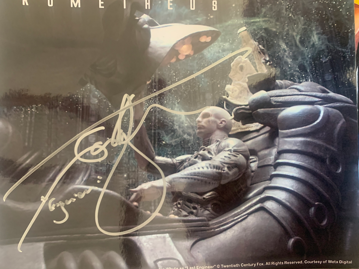 Prometheus Ian Whyte signed 8x10 photo Alien – DOTD Dist.