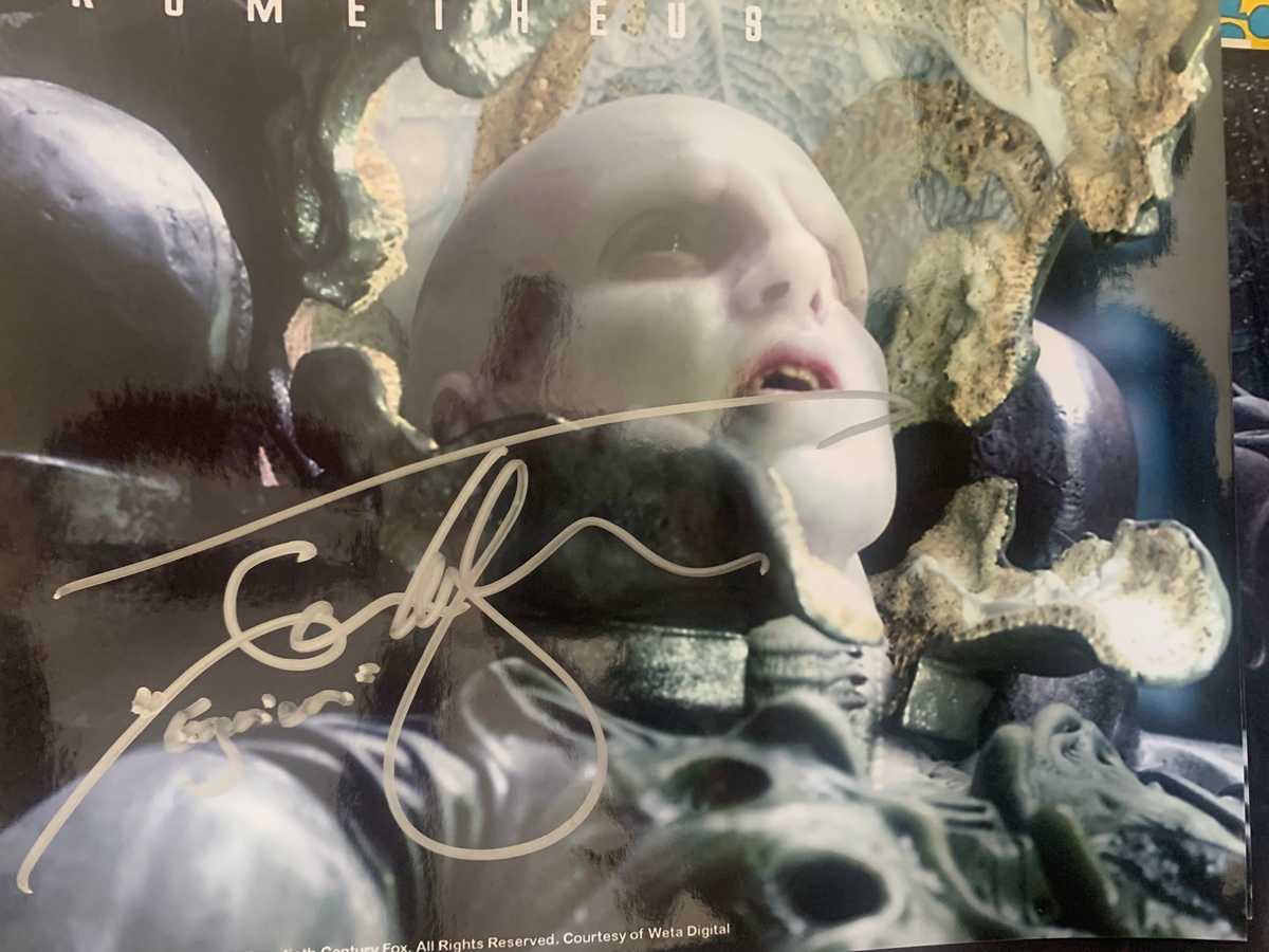 Prometheus Ian Whyte signed 8x10 photo Alien – DOTD Dist.