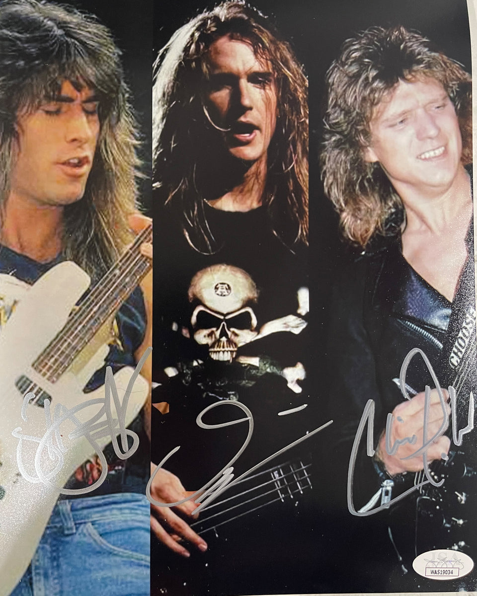 Megadeth David Ellefson Chris Poland Jeff Young signed 8x10 JSA – DOTD ...