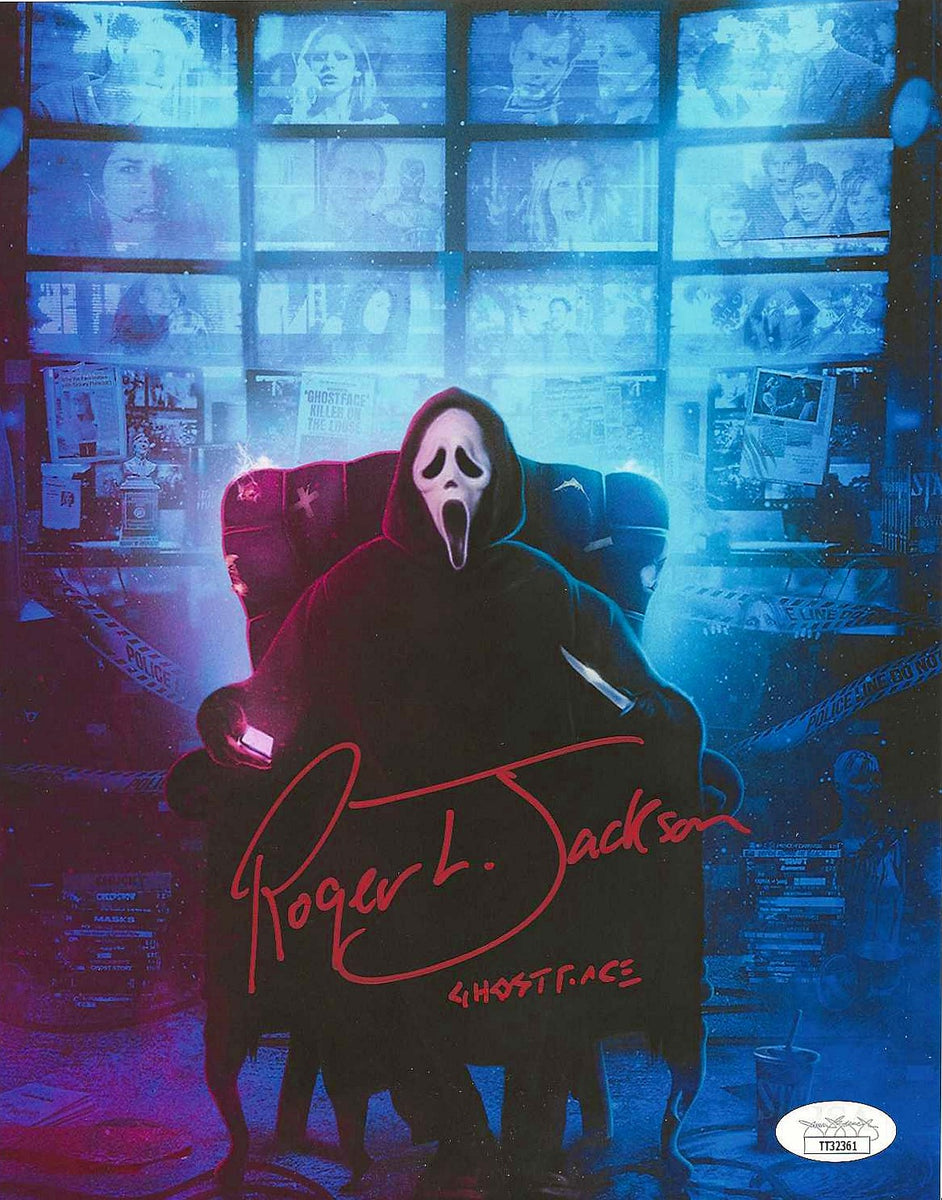 Scream Roger Jackson signed Ghostface 8x10 – DOTD Dist.